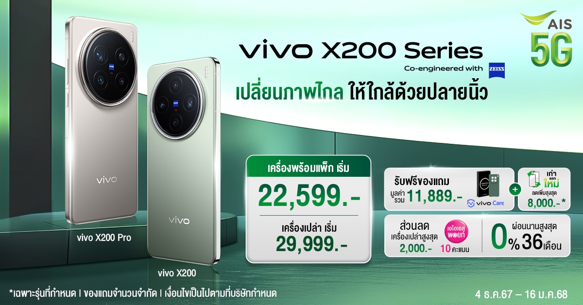 (วีโว่)Vivo X200 Pro | ราคาเบา ผ่อนง่าย ลดหย่อนภาษีได้