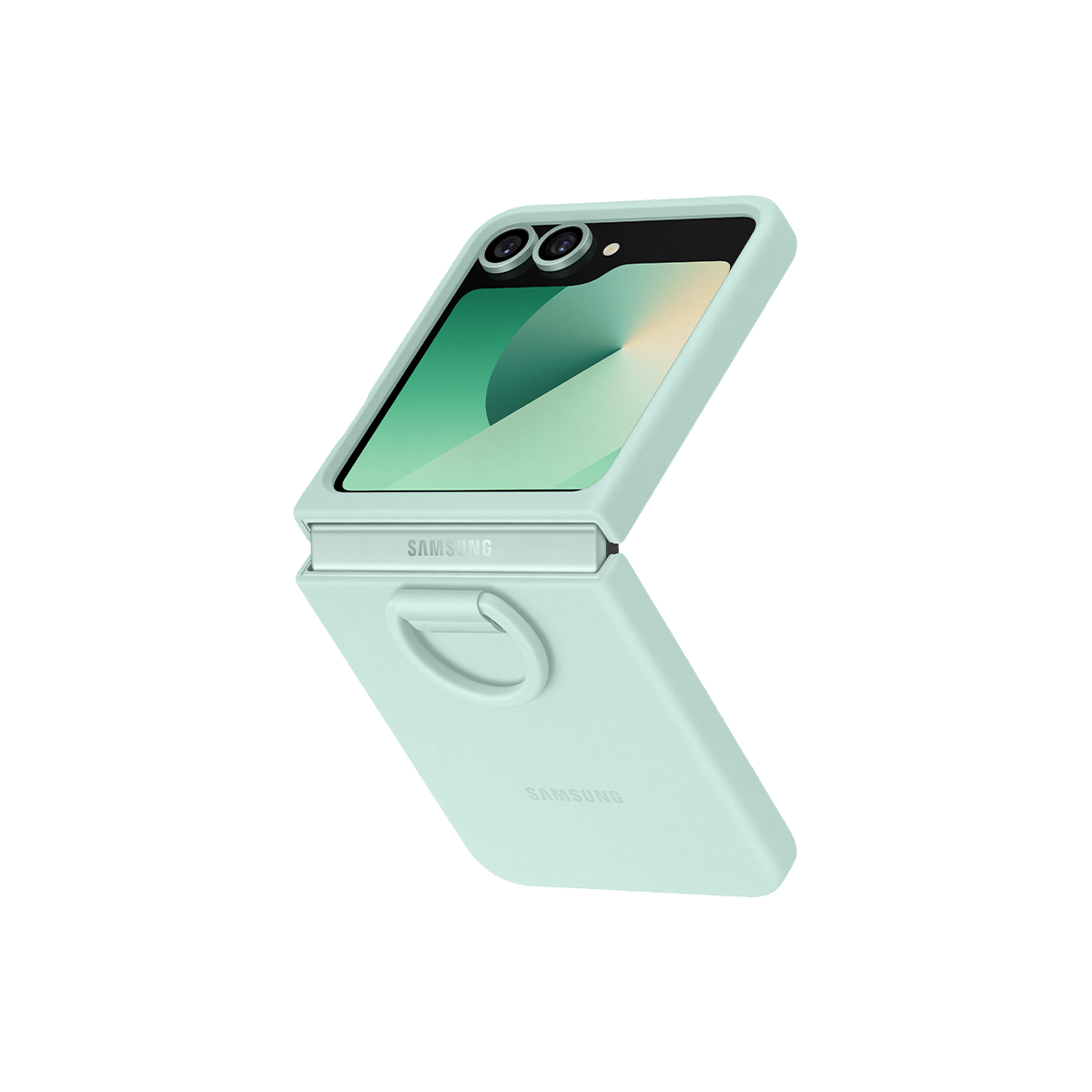Samsung ZFLIP6 Silicone Case with Ring Mint